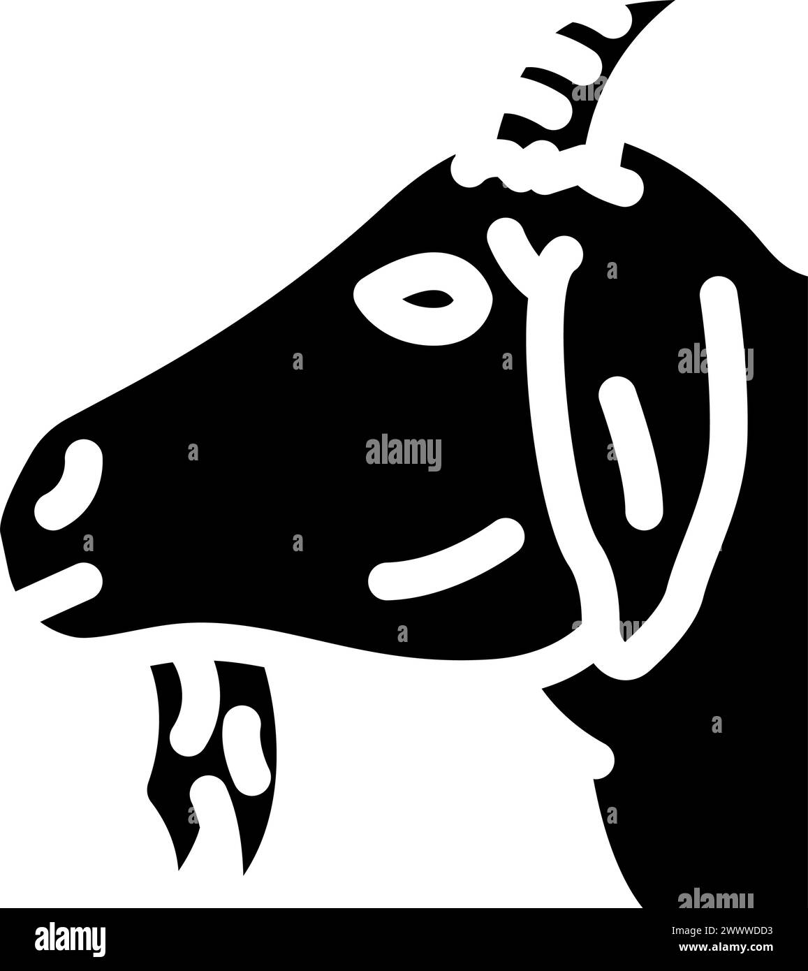 Goat glyph icon farm Black and White Stock Photos & Images - Alamy
