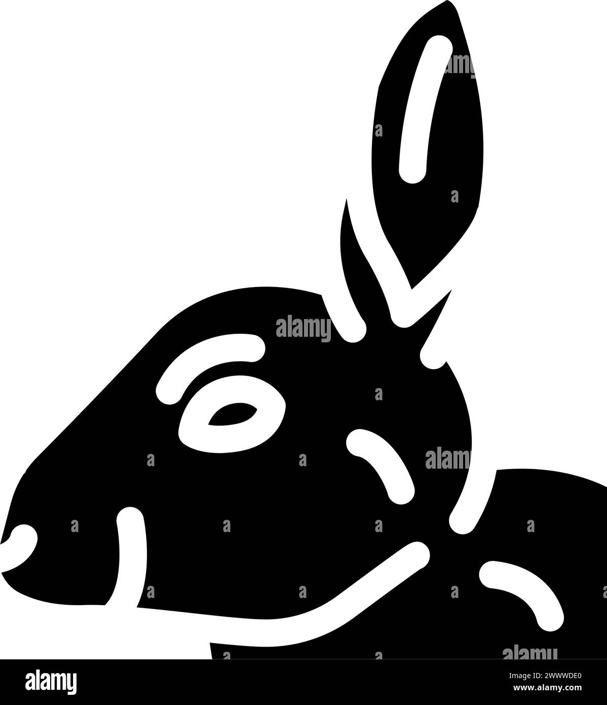 rabbit animal glyph icon vector illustration Stock Vector Image & Art ...