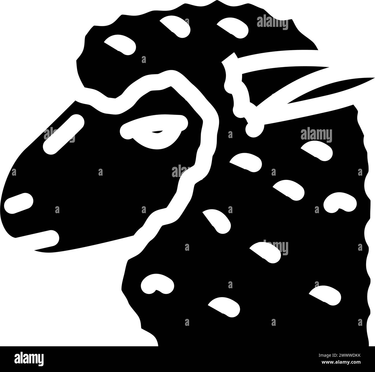 sheep animal glyph icon vector illustration Stock Vector Image & Art ...