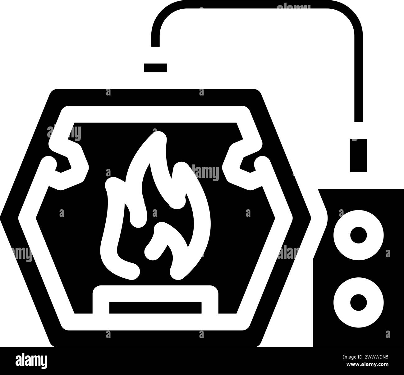 fire blacksmith metal glyph icon vector illustration Stock Vector Image ...