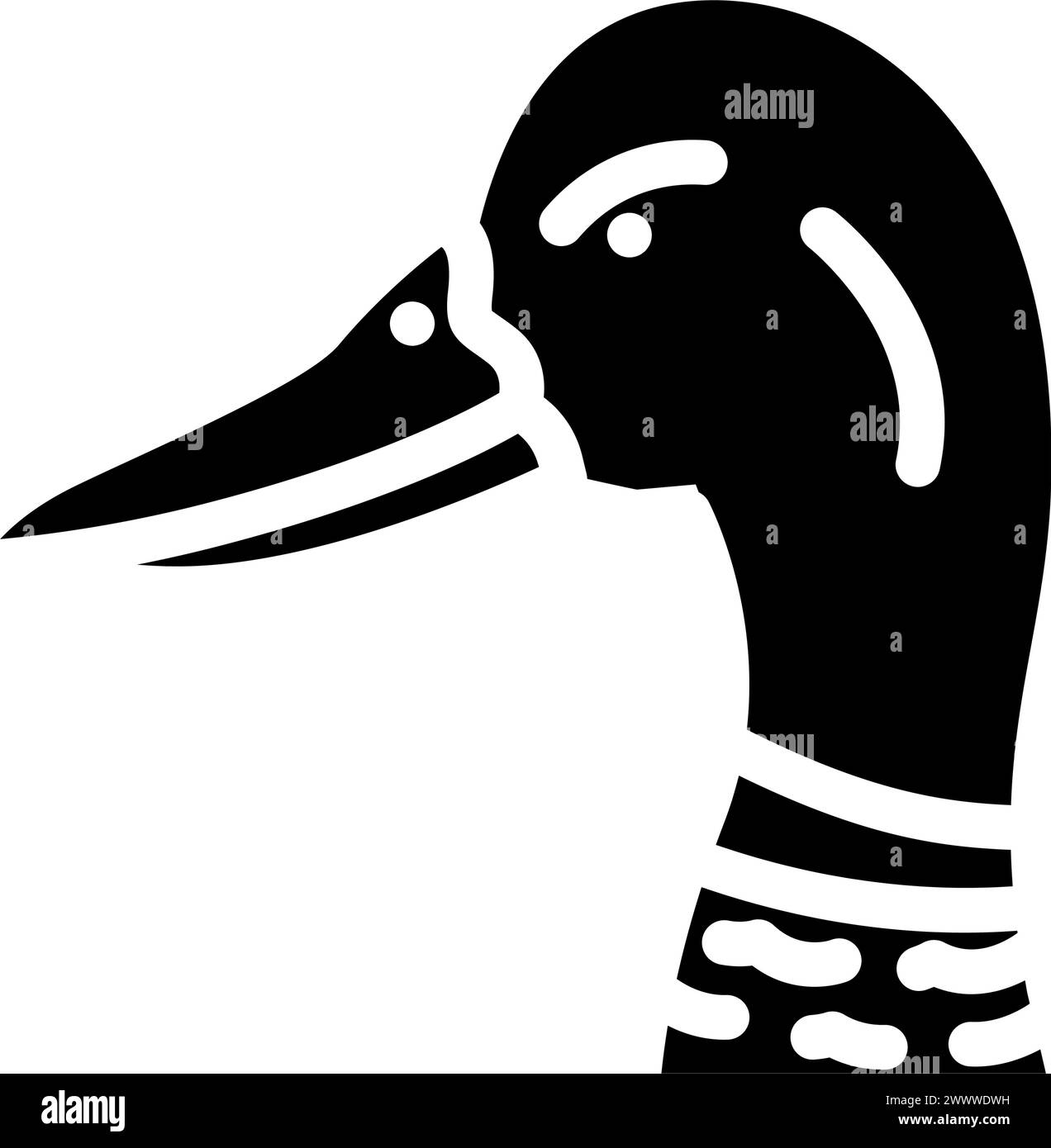 duck animal glyph icon vector illustration Stock Vector Image & Art - Alamy