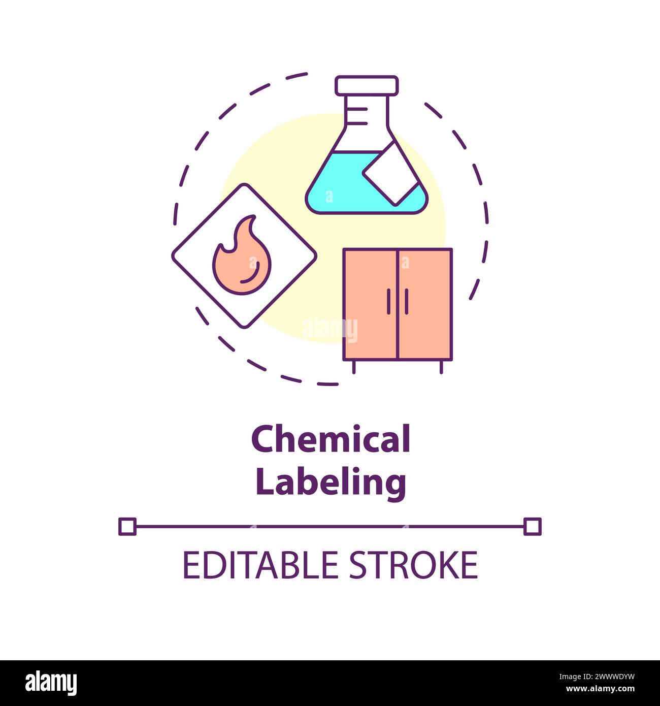 Chemical labeling multi color concept icon Stock Vector Image & Art - Alamy