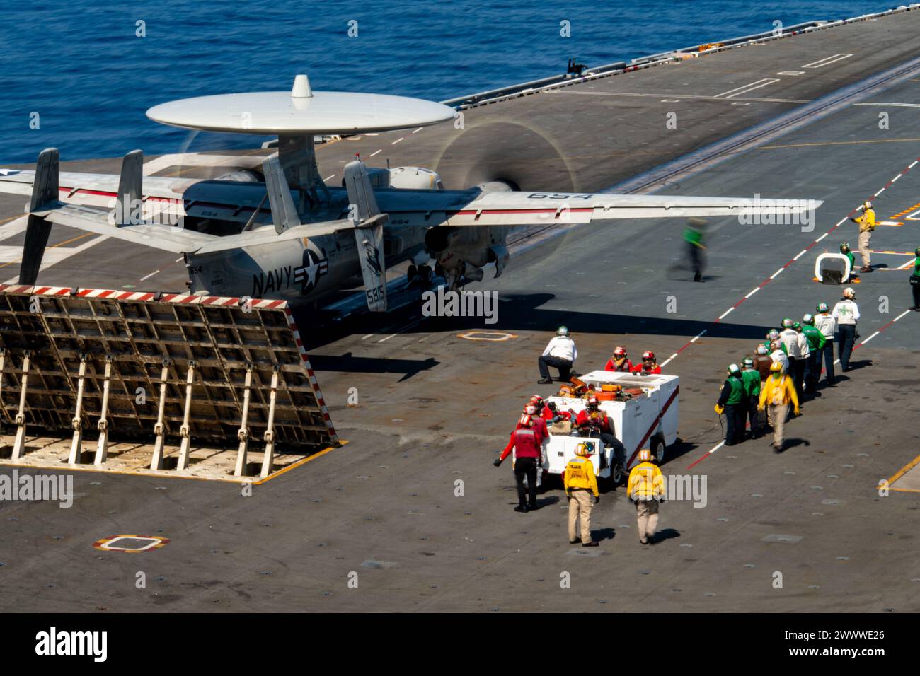 240314-N-SW048-1058 ATLANTIC OCEAN (Mar. 14, 2024) An E-2C Hawkeye ...