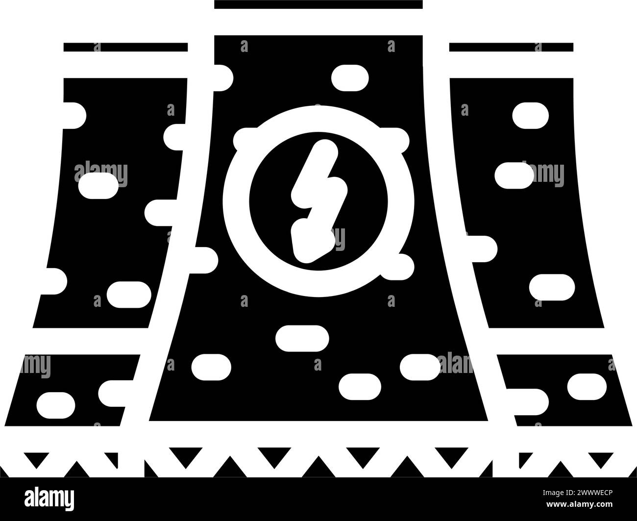 electricity nuclear energy glyph icon vector illustration Stock Vector ... electricity nuclear energy glyph icon vector illustration Stock Vector ...