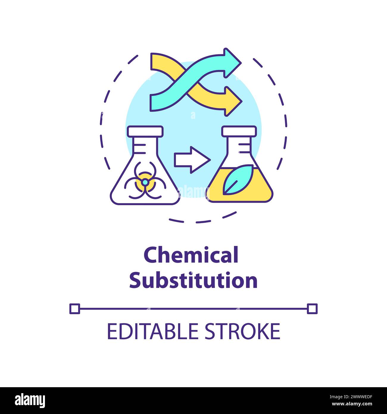 Chemical substitution multi color concept icon Stock Vector Image & Art ... Chemical substitution multi color concept icon Stock Vector Image & Art ...
