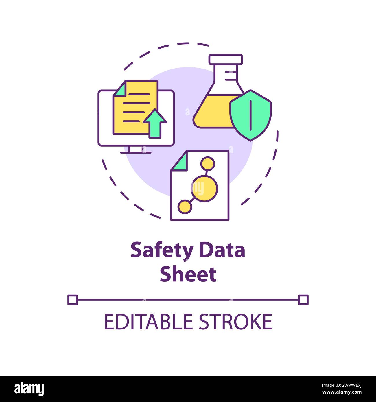 Safety Data Sheet Multi Color Concept Icon Stock Vector Image Art Alamy