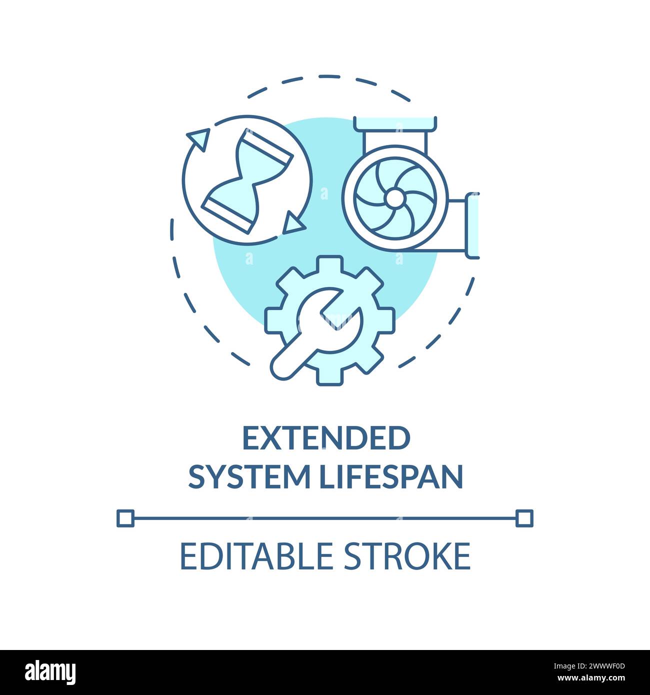 Extended equipment lifespan Stock Vector Images - Alamy