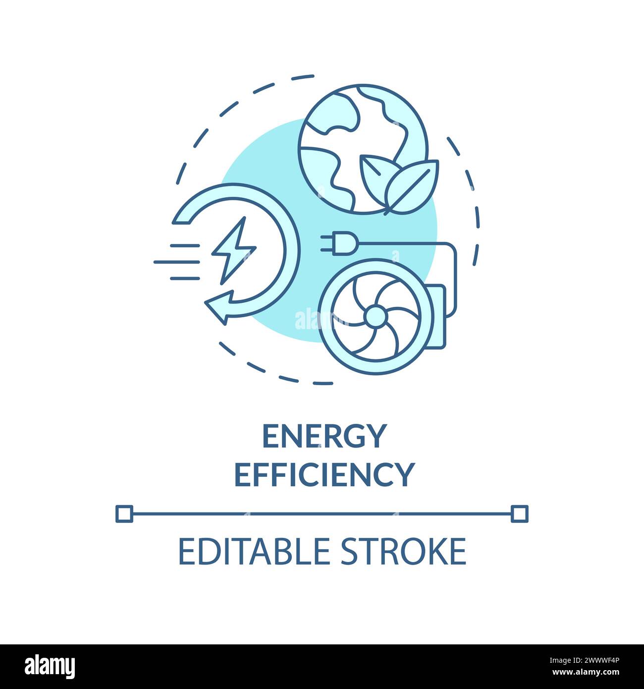 Energy efficiency soft blue concept icon Stock Vector Image & Art - Alamy