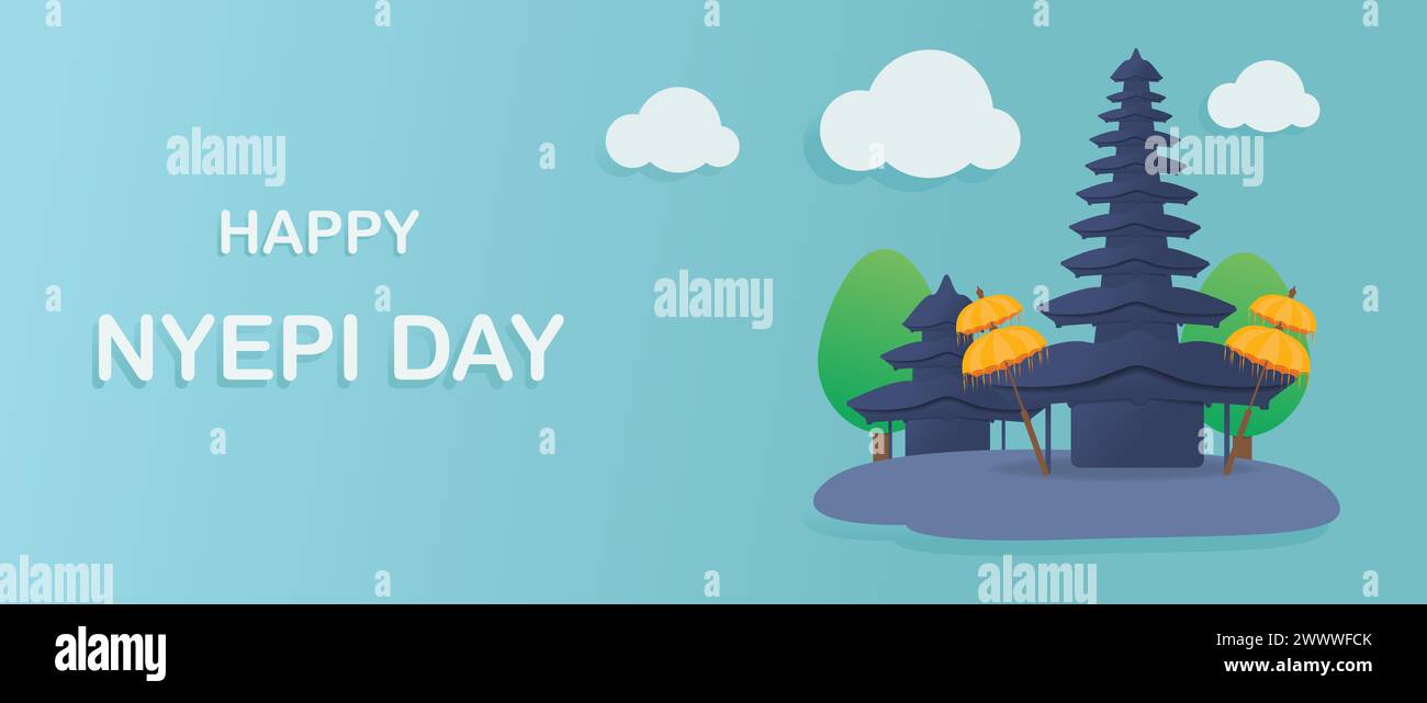 Translation : Happy Nyepi Day. Happy Bali's Day of Silence and Hindu ...