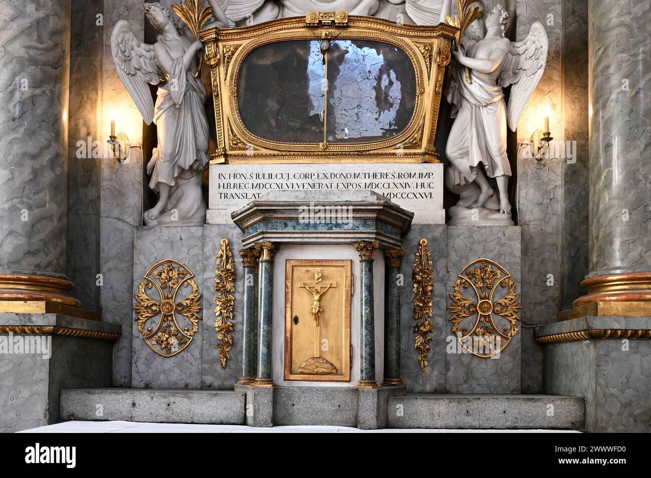 Vienna, Austria. Michaelerkirche (Parish Church of St. Michael) is a ...