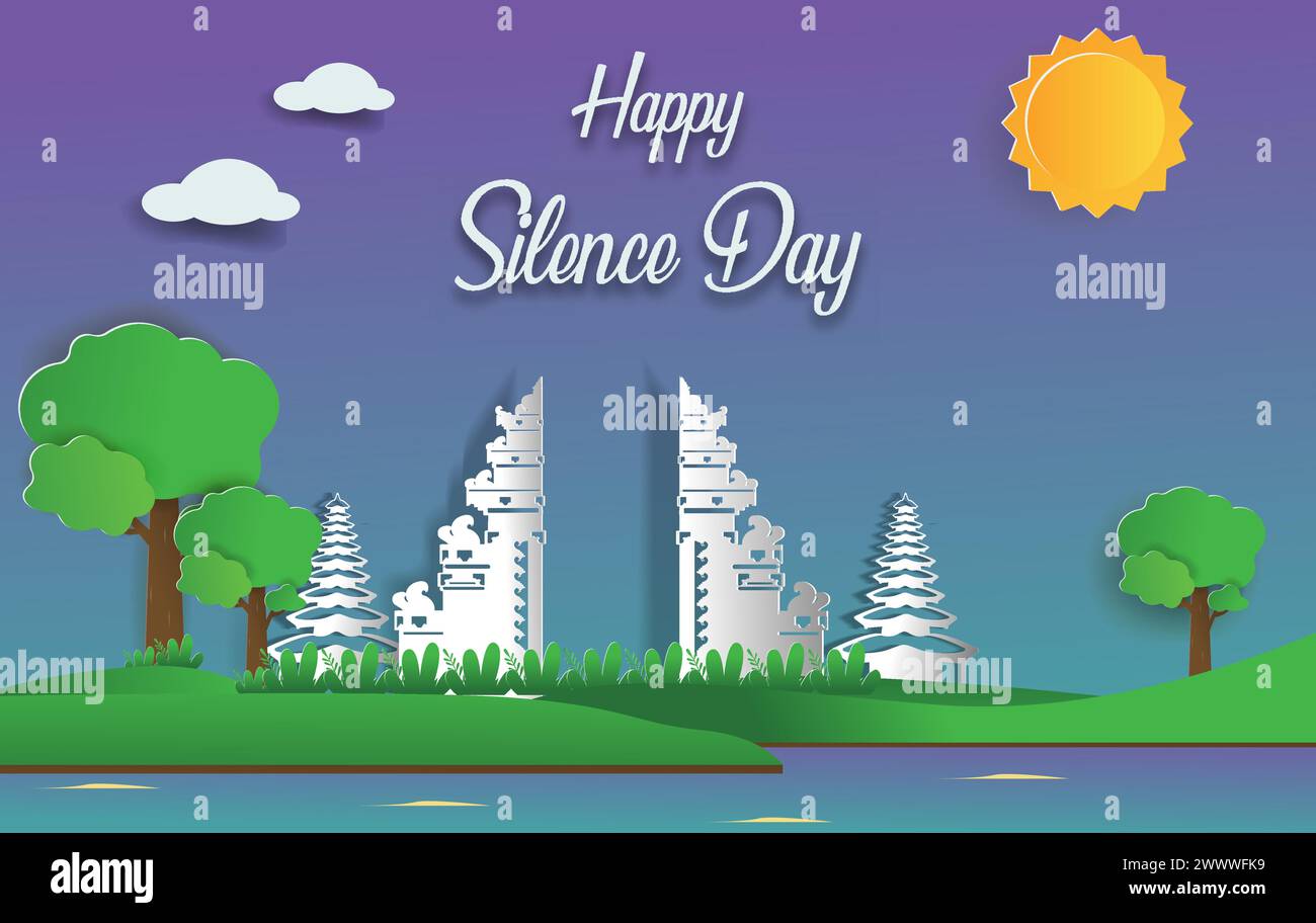 Translation : Happy Nyepi Day. Happy Bali's Day of Silence and Hindu ...