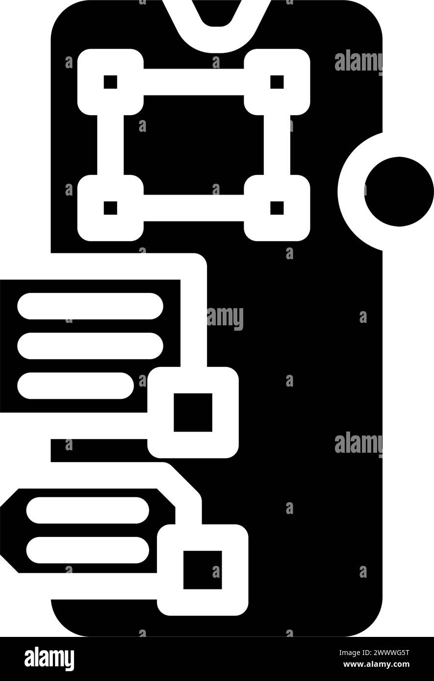 interaction design ux ui glyph icon vector illustration Stock Vector ...
