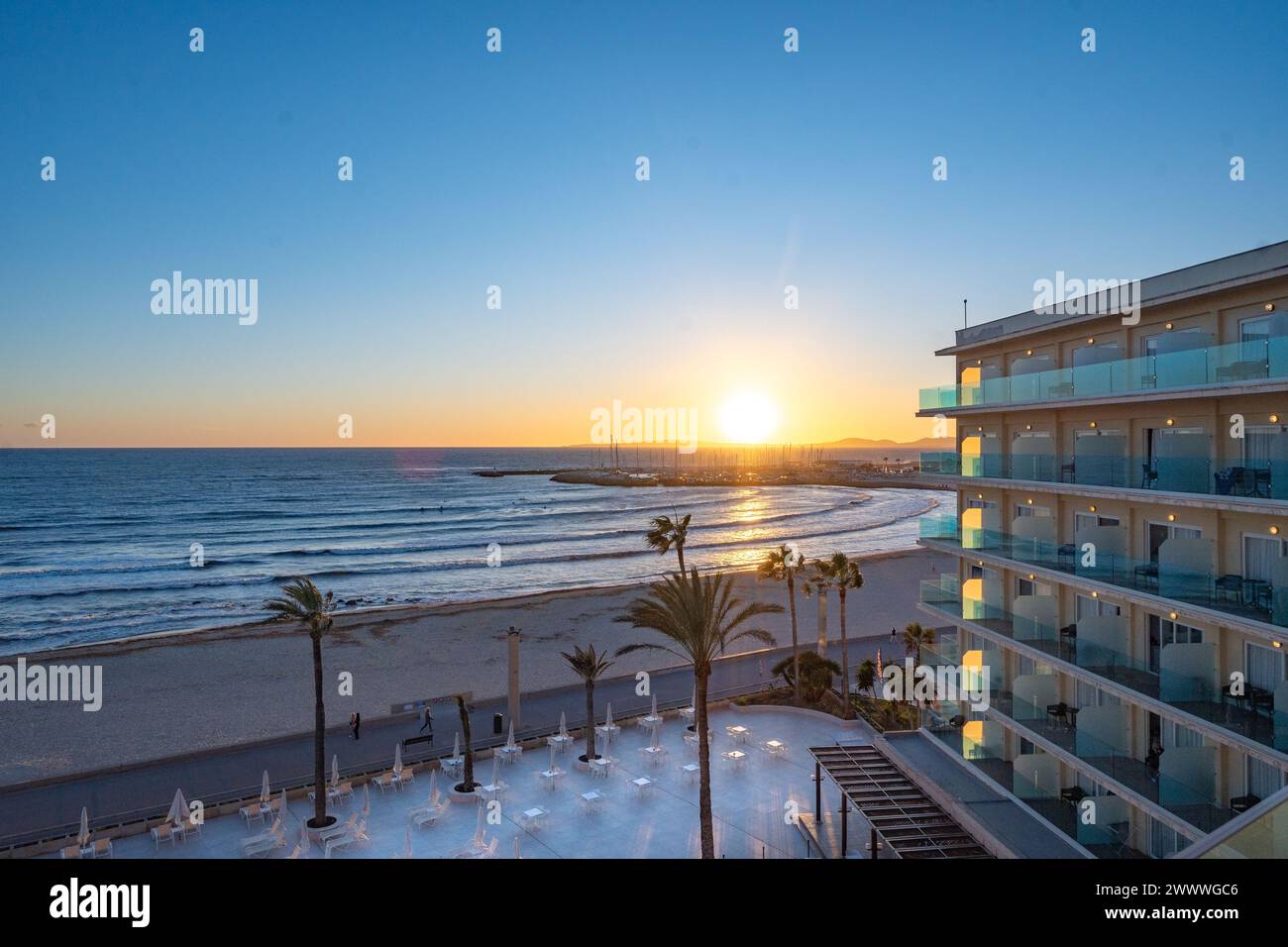 Ca'n Pastilla, Balearic Islands, Mallorca, Spain, Aerial view of ...