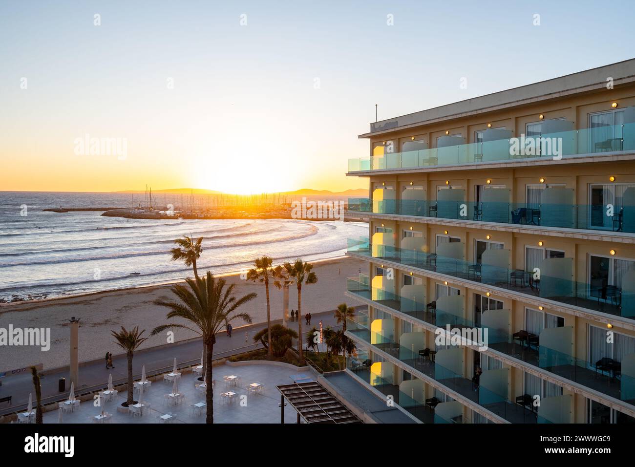 Ca'n Pastilla, Balearic Islands, Mallorca, Spain, Aerial view of ...