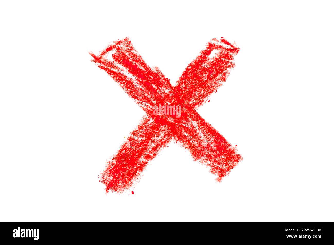 A bold red cross isolated on a white background. A symbol for ...