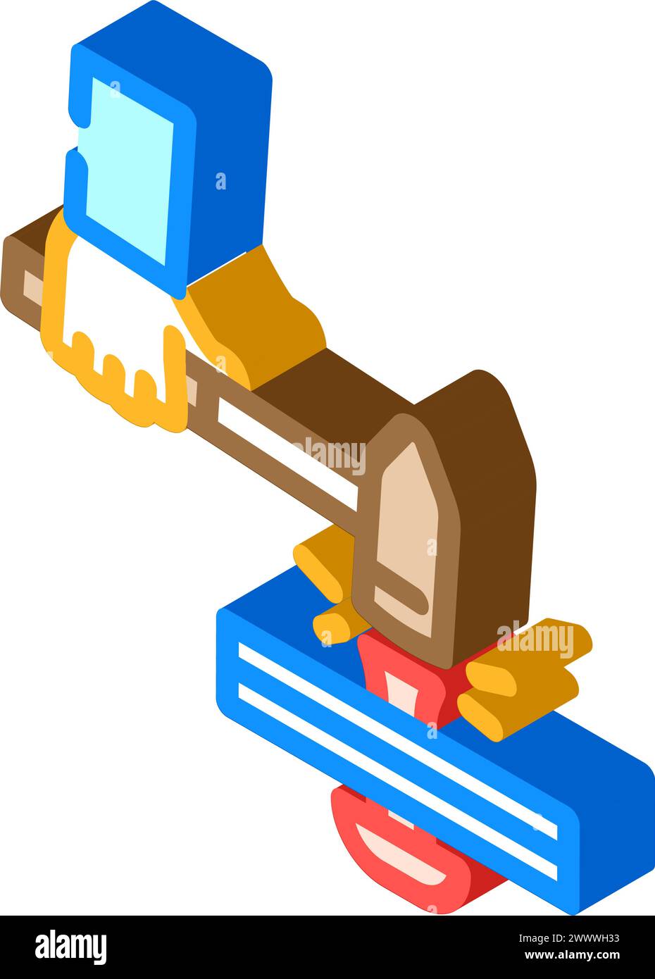 riveting blacksmith metal isometric icon vector illustration Stock ...