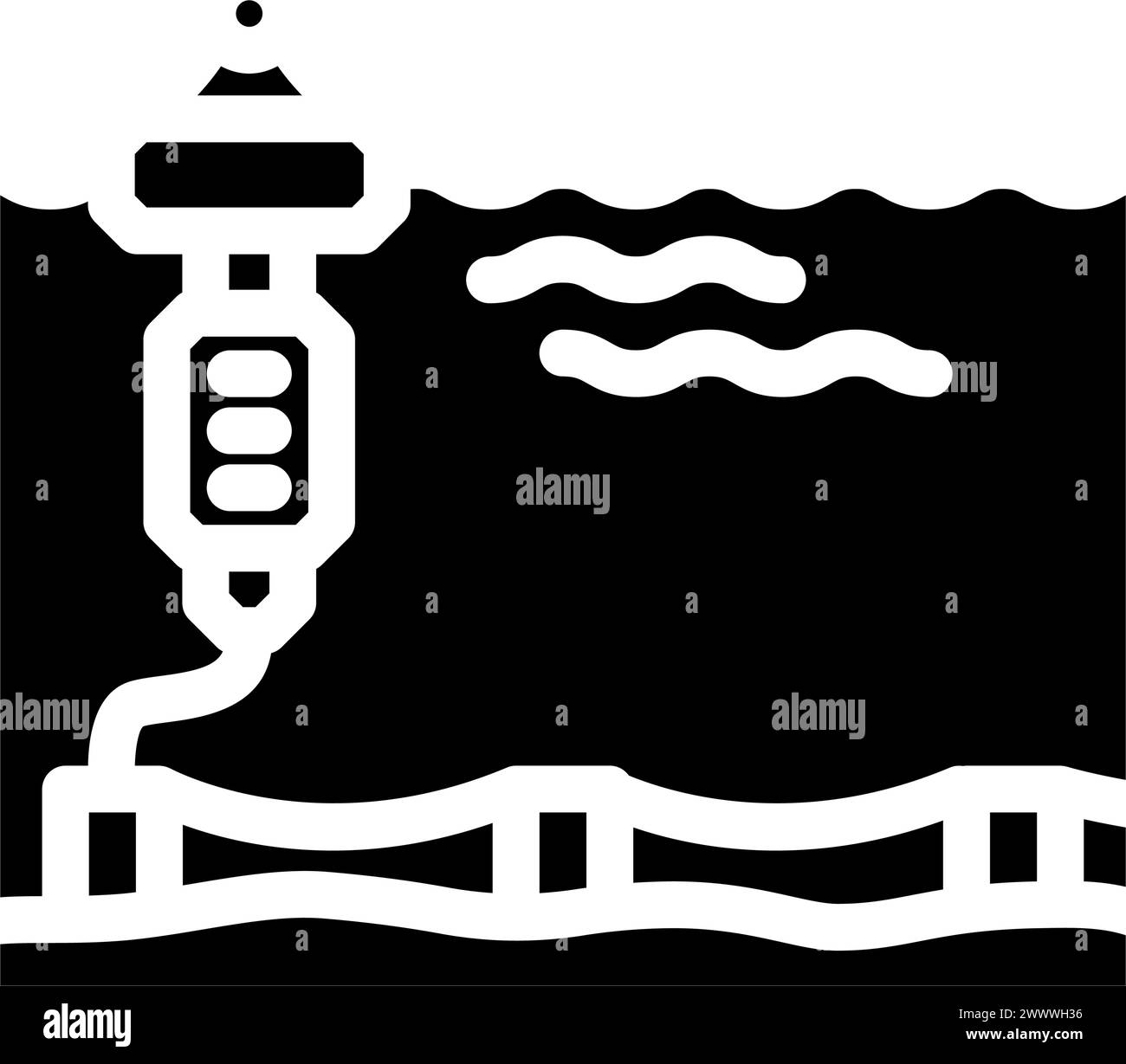 floating platform tidal power glyph icon vector illustration Stock Vector Image & Art - Alamy