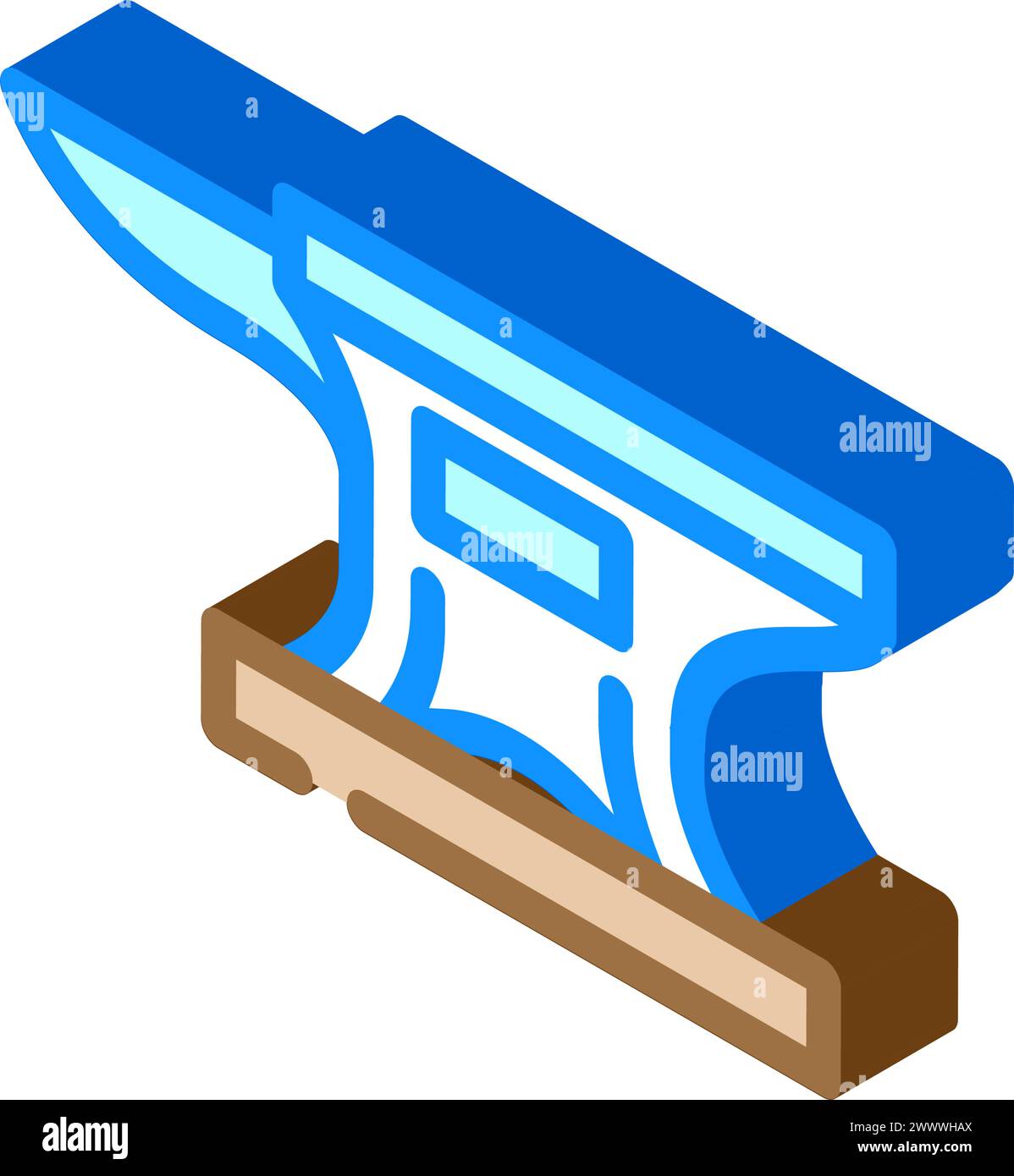 anvil blacksmith metal isometric icon vector illustration Stock Vector ...