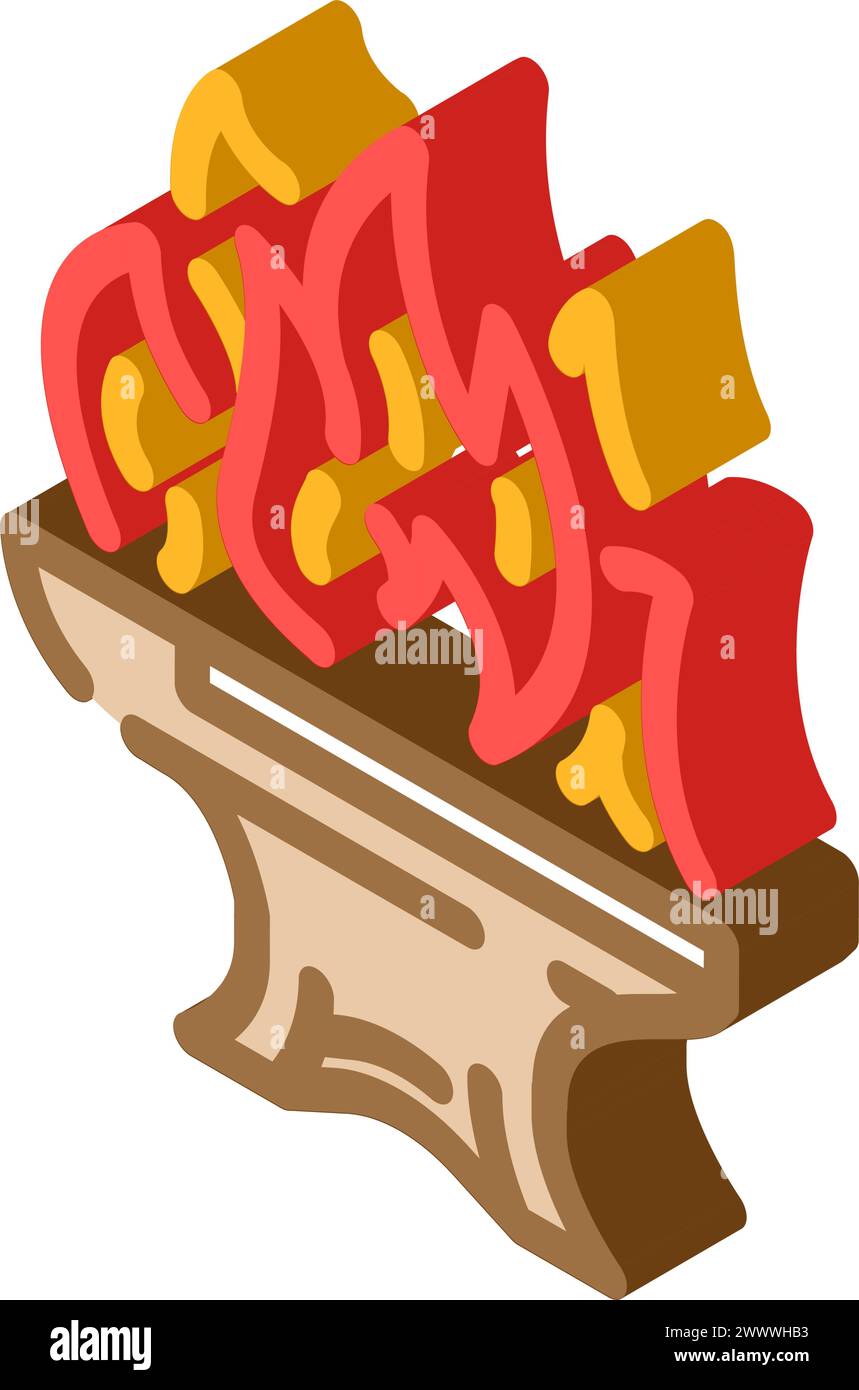 smithing blacksmith metal isometric icon vector illustration Stock ...