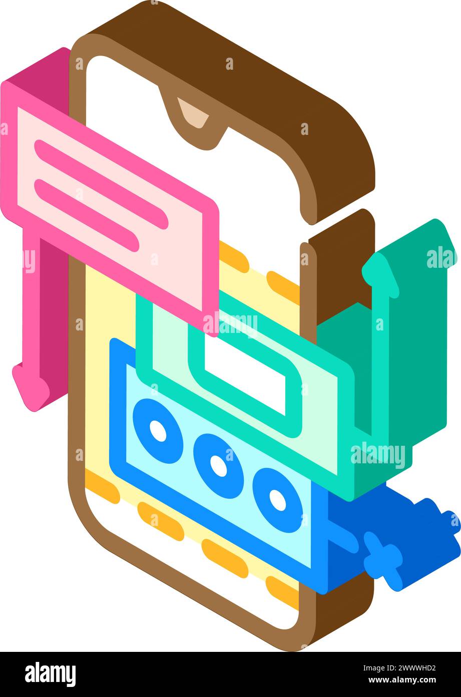 Hierarchy Ux Ui Design Isometric Icon Vector Illustration Stock Vector Image And Art Alamy