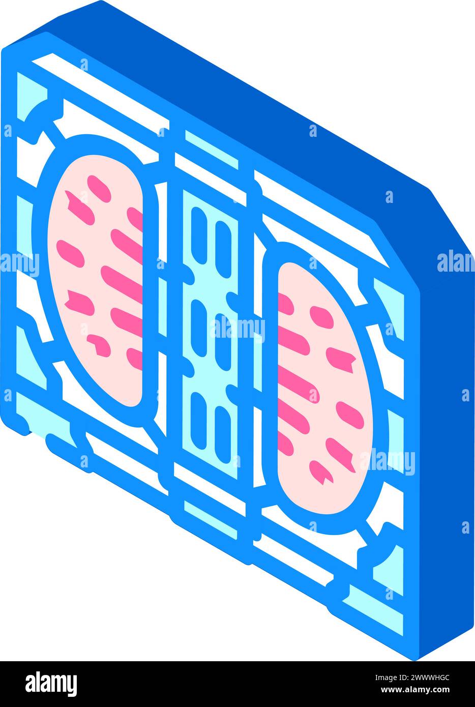 fusion experiment nuclear energy isometric icon vector illustration ...