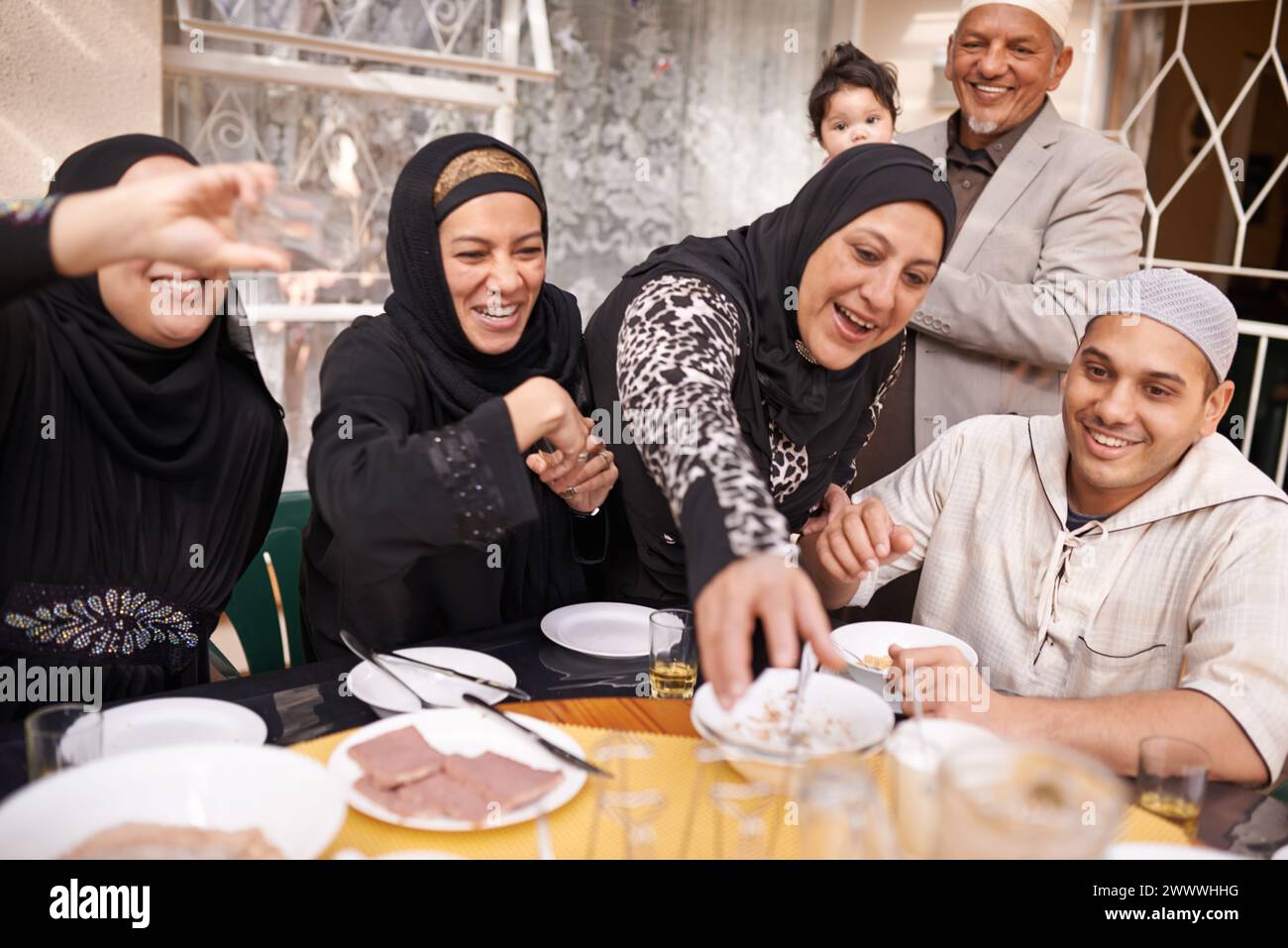 Islamic family meal table hi-res stock photography and images - Alamy