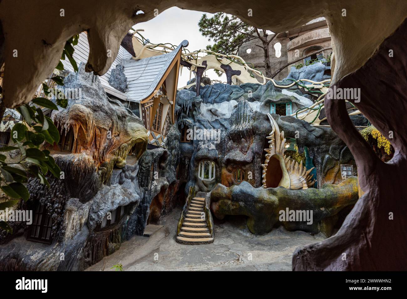 The Crazy House of Da Lat in Vietnam Stock Photo - Alamy