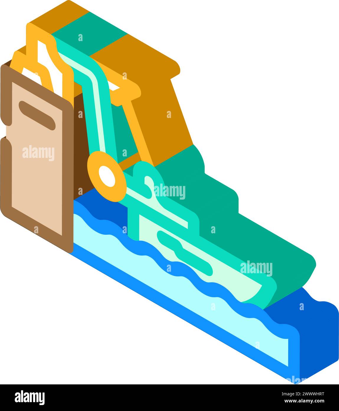 wave plant tidal power isometric icon vector illustration Stock Vector ...