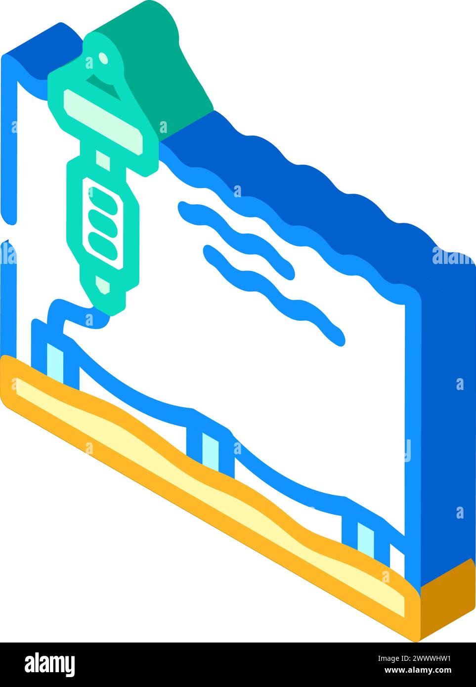 floating platform tidal power isometric icon vector illustration Stock ...