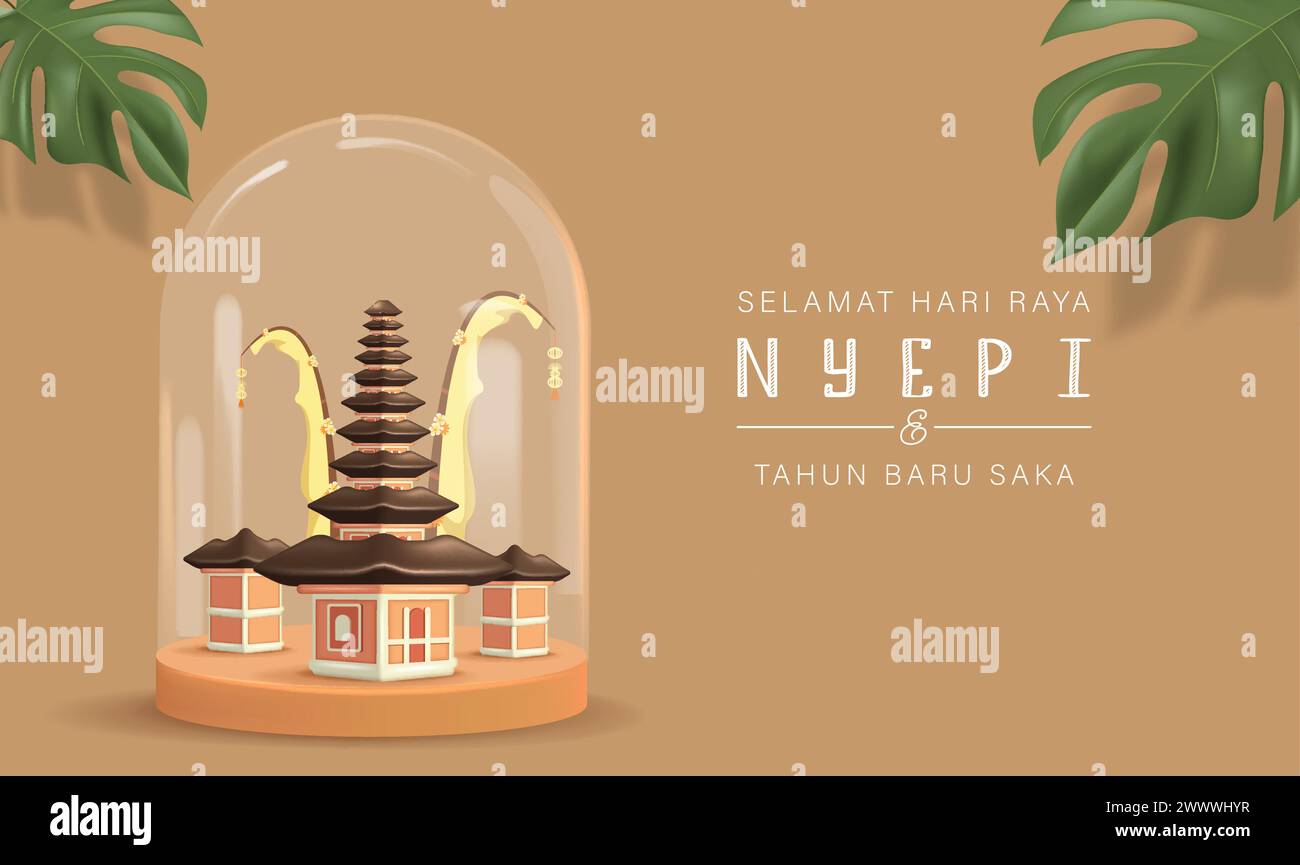 Translation : Happy Nyepi Day. Happy Bali's Day of Silence and Hindu ...