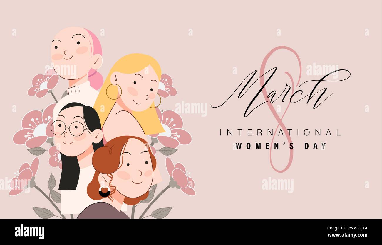 International Women's Day 8 March Vector Illustration Stock Vector ...
