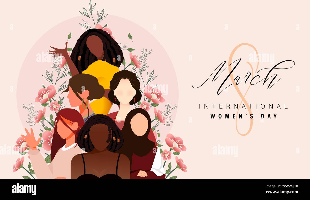 International Women's Day 8 March Vector Illustration Stock Vector ...