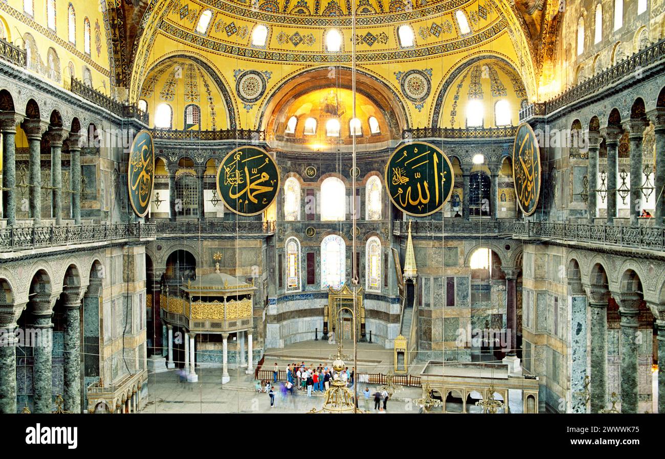 The Hagia Sophia Interior Istanbul Turkey Stock Photo - Alamy