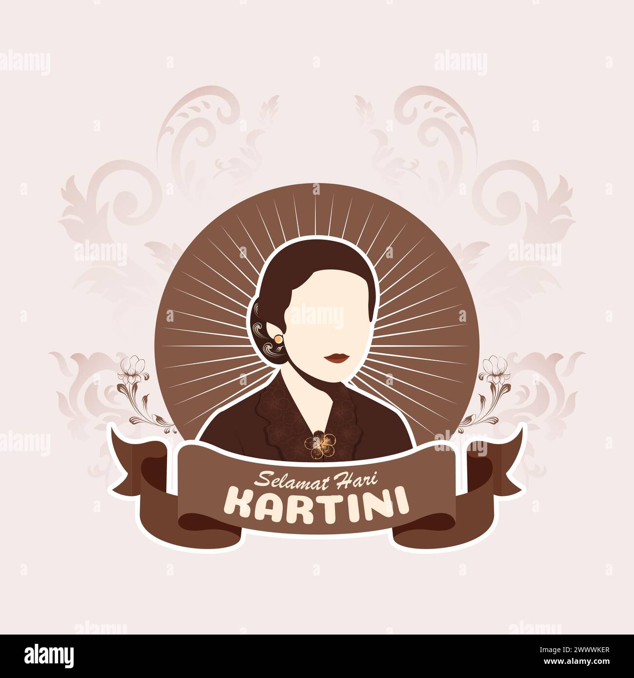Selamat Hari Kartini Means Happy Kartini Day. Kartini is Indonesian ...