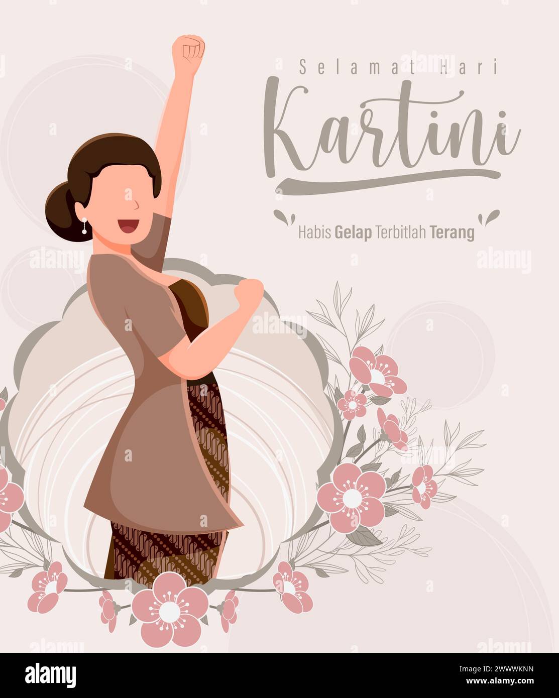 Selamat Hari Kartini Means Happy Kartini Day. Kartini is Indonesian ...