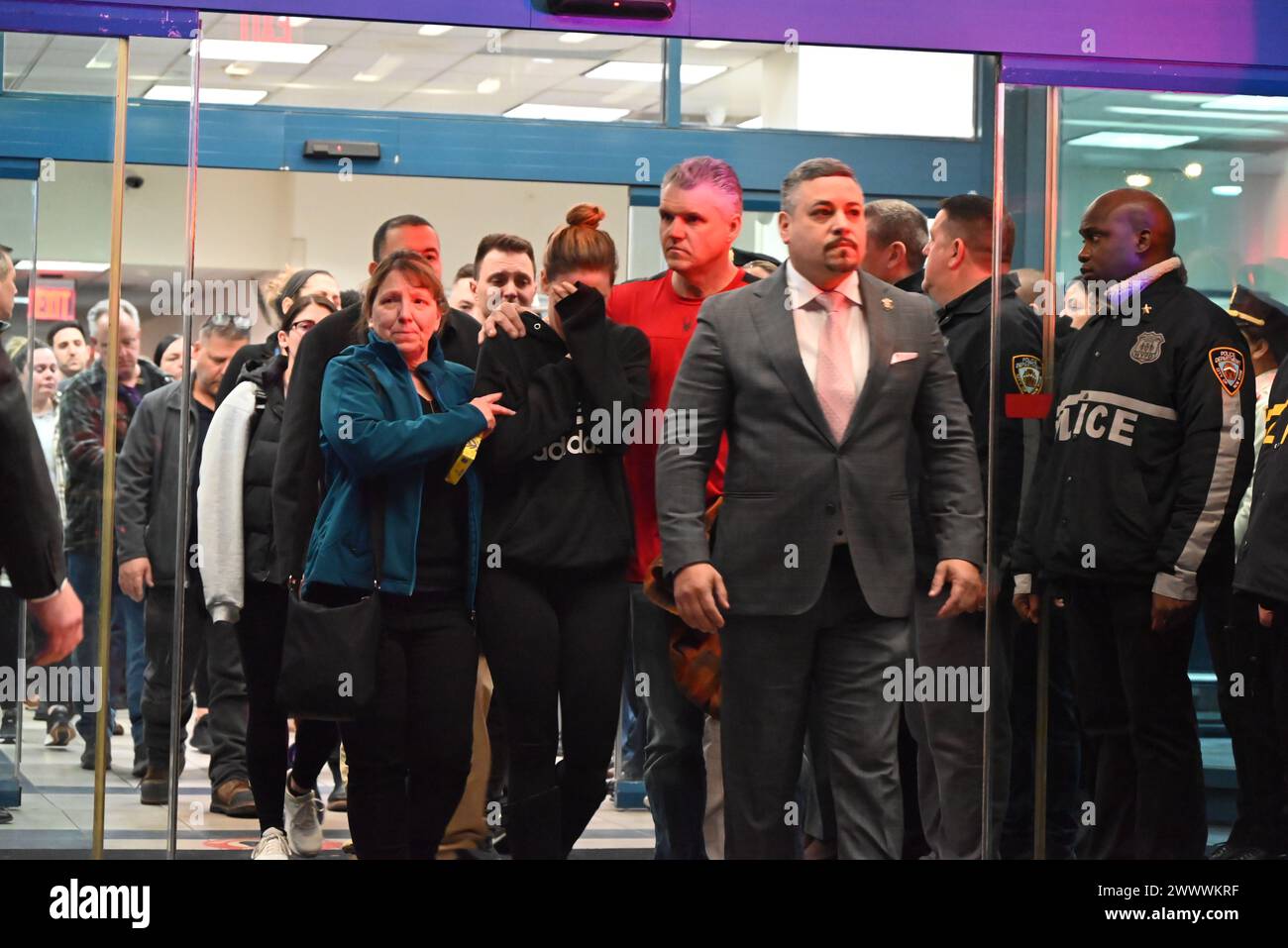 Family of NYPD officer Jonathan Diller at the dignified transfer. NYPD ...