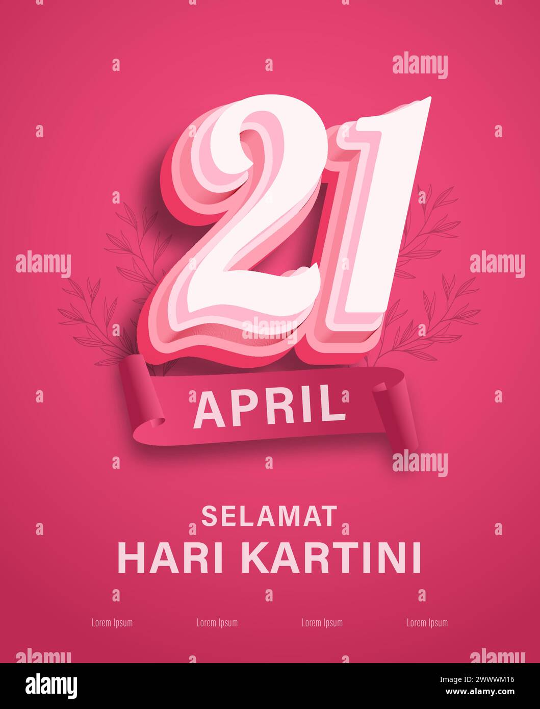 Selamat Hari Kartini Means Happy Kartini Day. Kartini is Indonesian ...