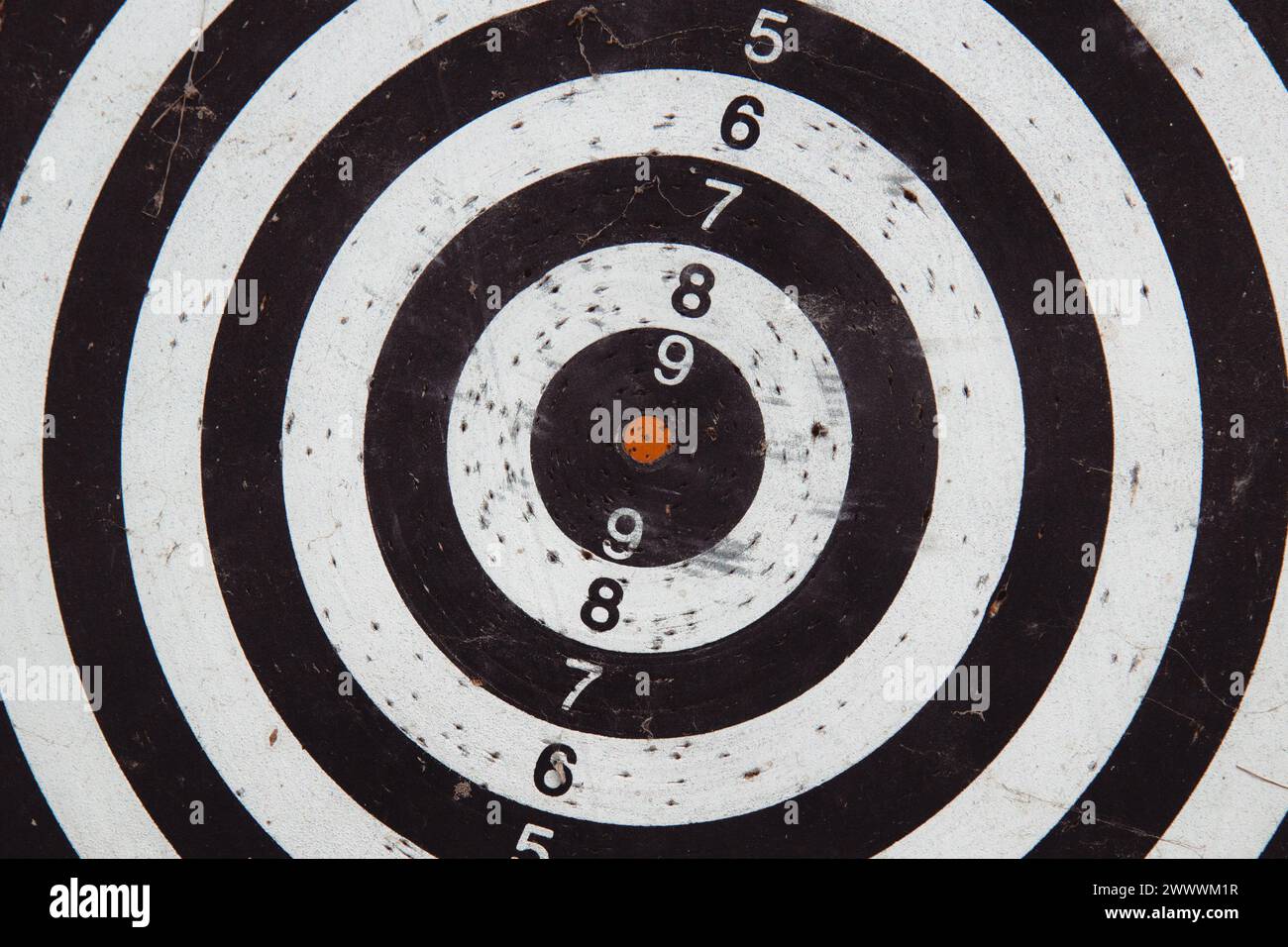 vintage tone image of empty dart board after hard training Stock Photo ...