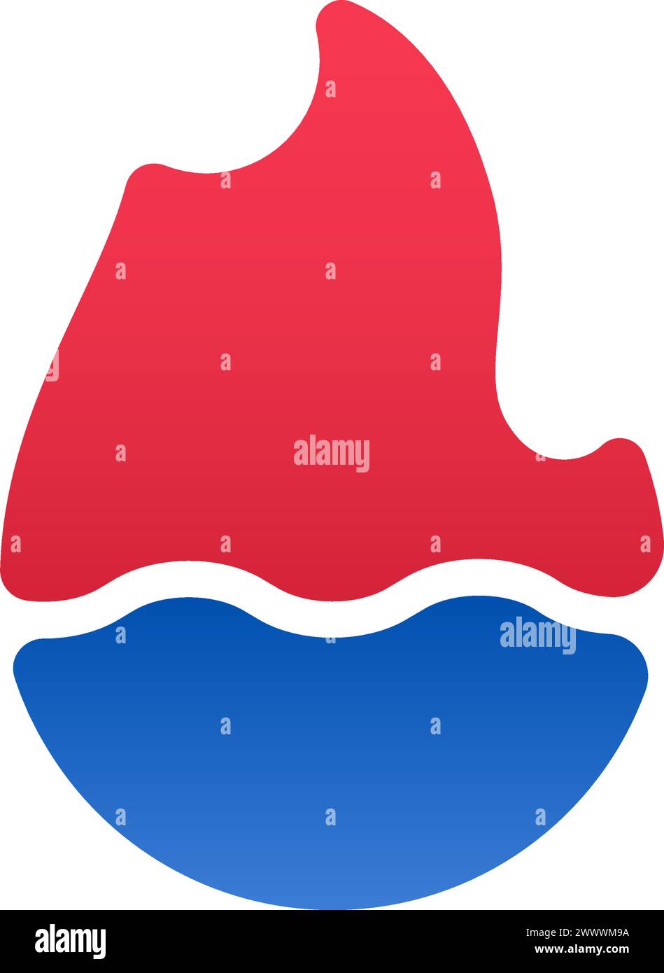 Hot Fire flame and cold liquid water abstract icon Stock Vector Image ...