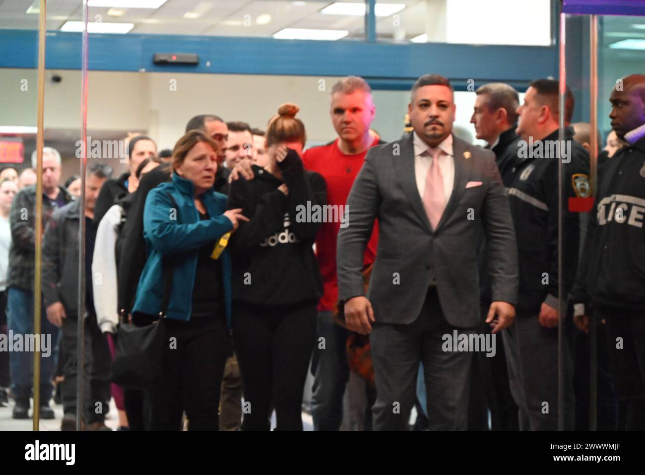 Family of NYPD officer Jonathan Diller at the dignified transfer. NYPD ...