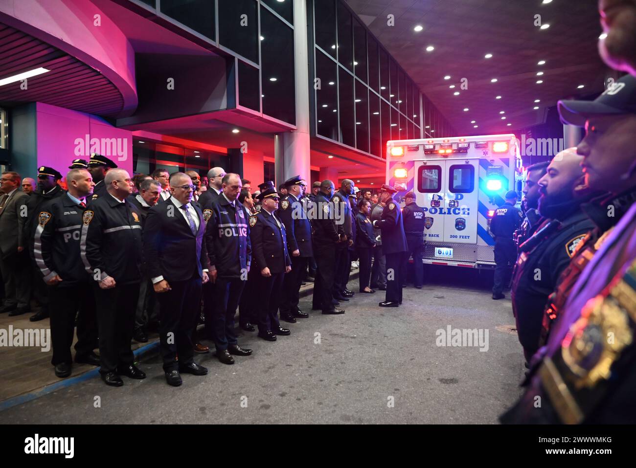 Body of NYPD officer Jonathan Diller placed into ambulance at the ...