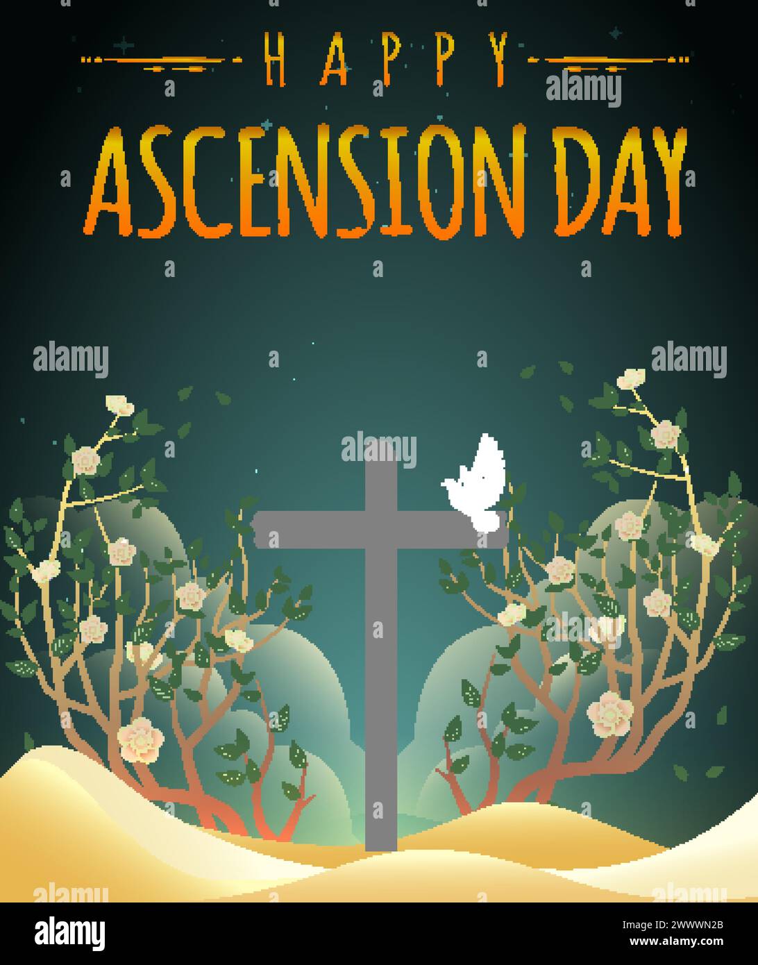 Free Ascension Day Illustration Of Happy Ascension Day Of Jesus