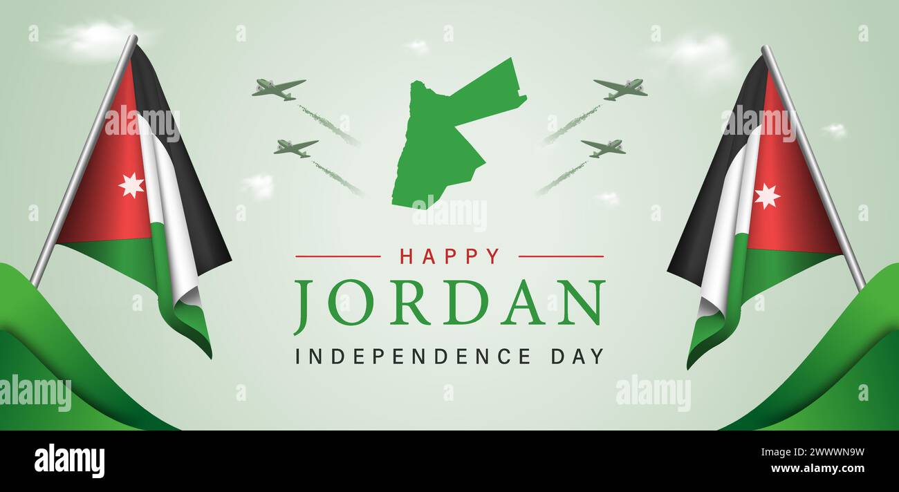 Jordan Independence day vector illustration Stock Vector Image & Art ...