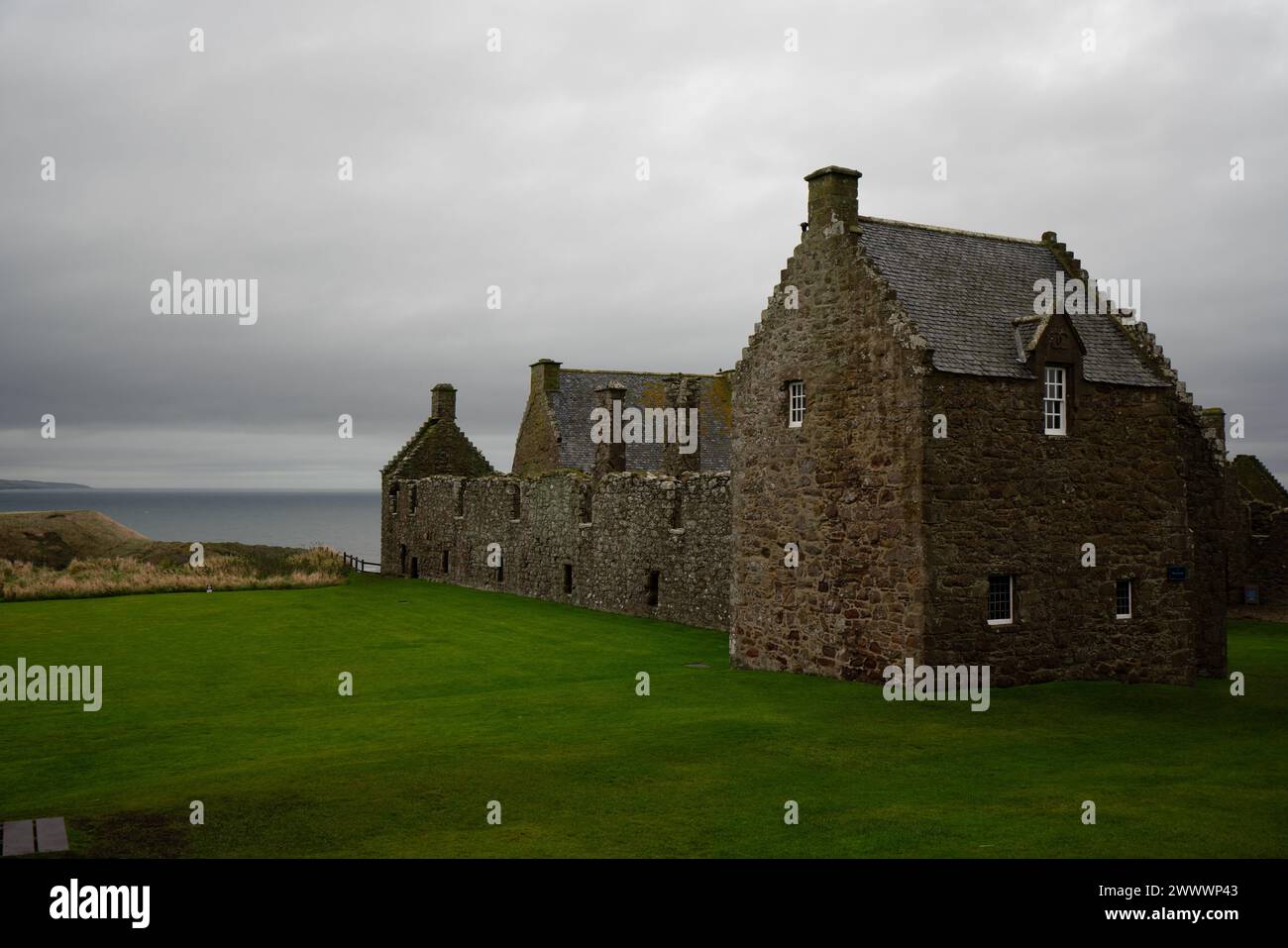 Dunnottar Castle, a ruined medieval castle on the North-East coast of ...