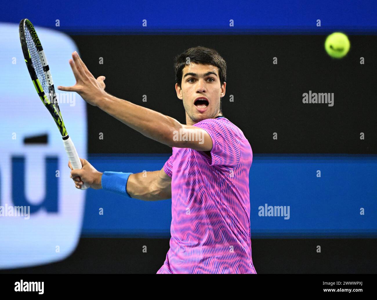 Miami Gardens FL, USA. 25th Mar, 2024. Carlos Alcaraz Vs Gael Monfils ...