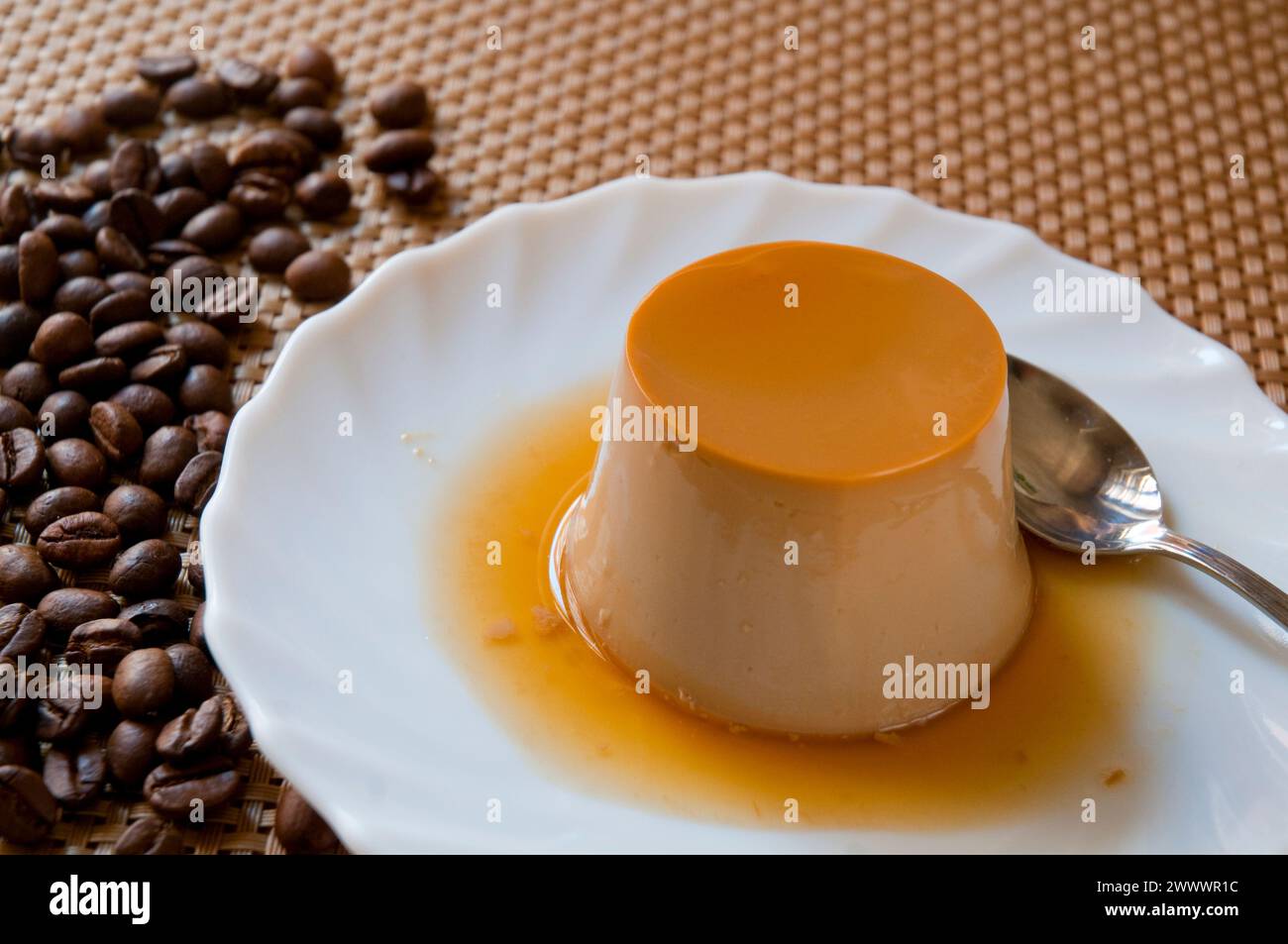 Coffee creme caramel Stock Photo - Alamy