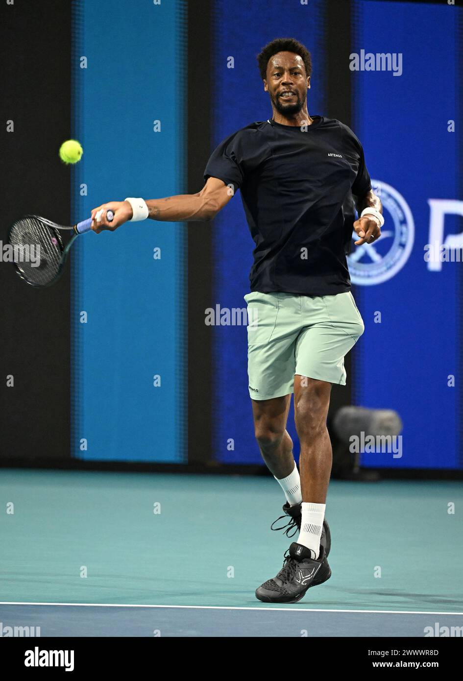 Miami Gardens FL, USA. 25th Mar, 2024. Carlos Alcaraz Vs Gael Monfils ...
