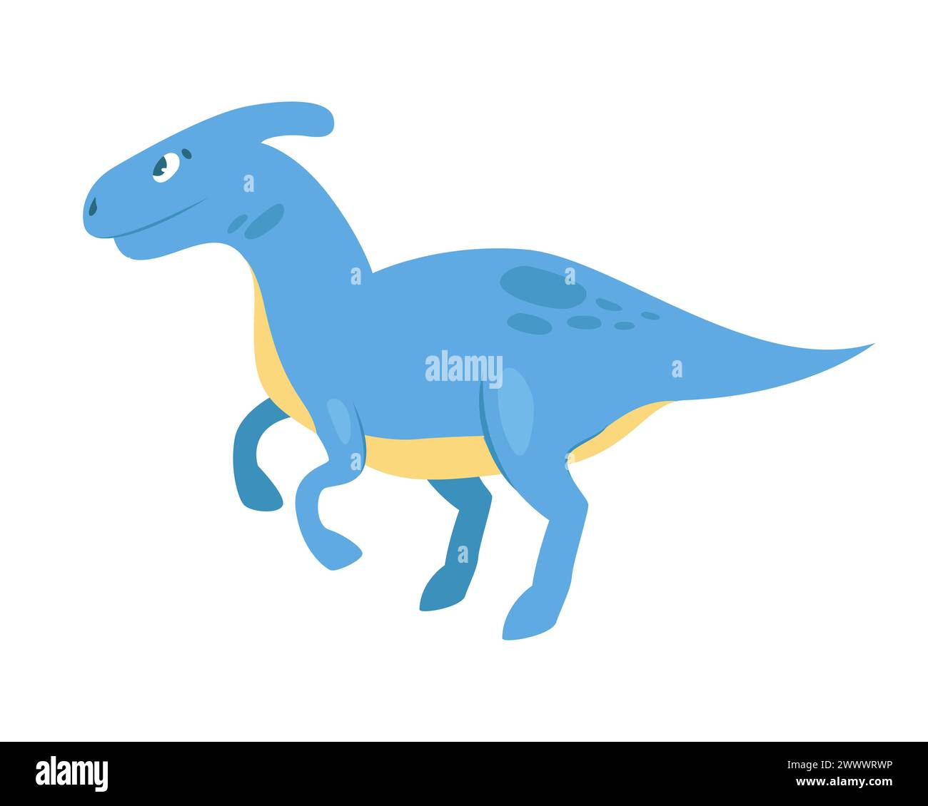 Cute blue dinosaur. Prehistoric animal, jungle reptiles group, jurassic ...