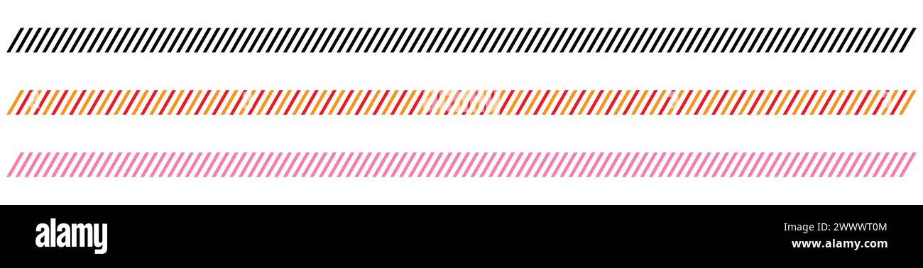 Diagonal parallel lines slash divider tilt strip geometric border ...