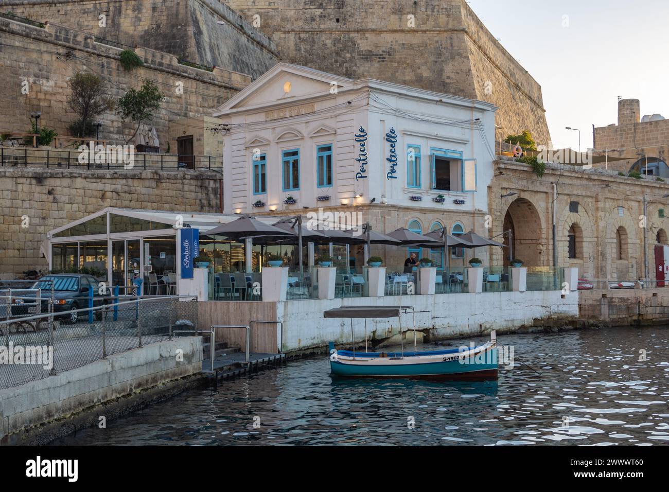 Valletta, Malta - September 13th 2022: A boat moored in Marsamxett ...